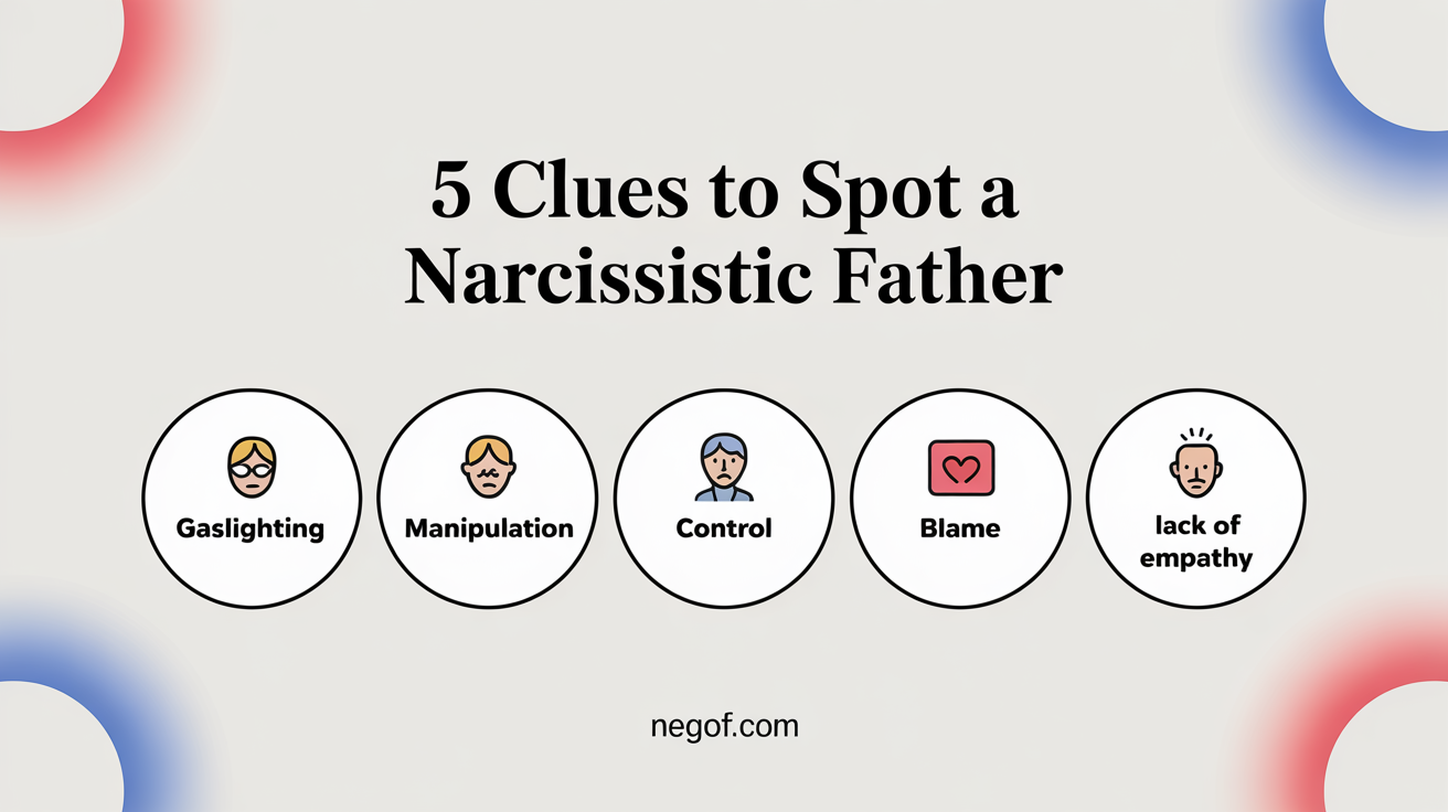 5 Clues to spot a narcissistic father in conversation - Negof
